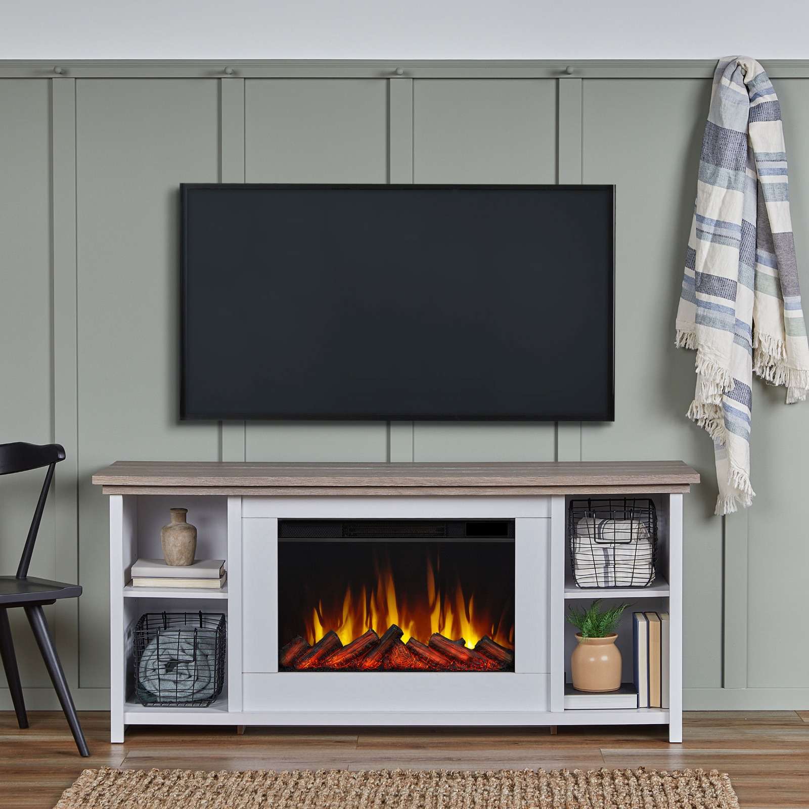 Tramore Slim Electric Fireplace TV Stand